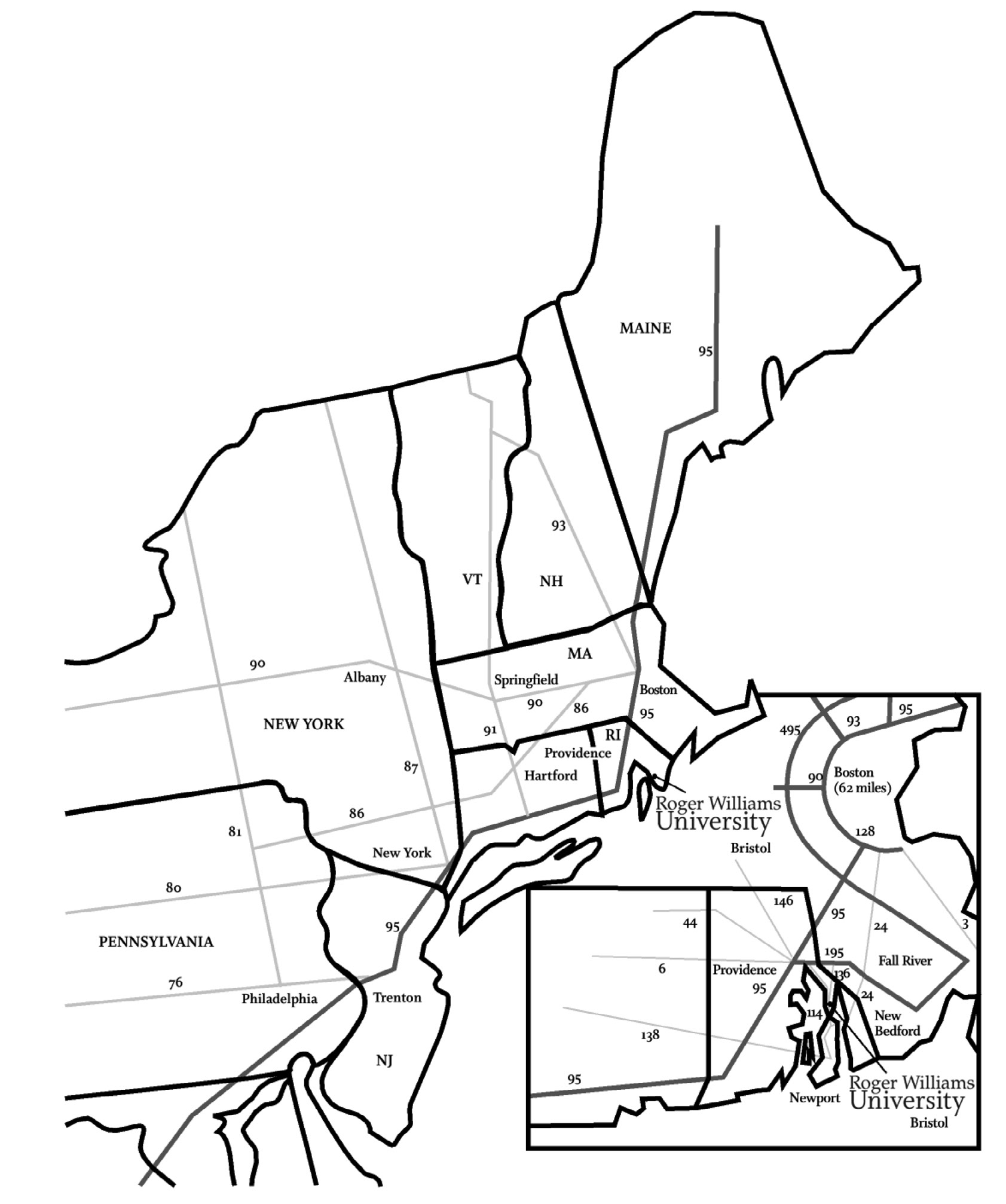 Directions - Roger Williams University - Modern Campus Catalog™